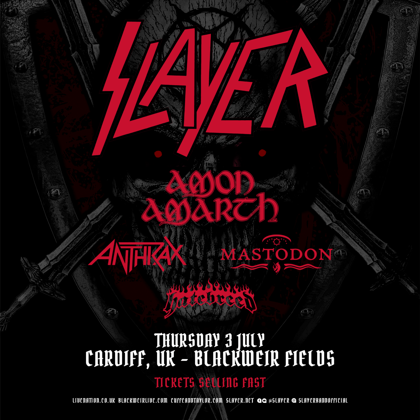 Slayer, Amon Amarth, Anthrax & More – Blackweir Fields, Cardiff