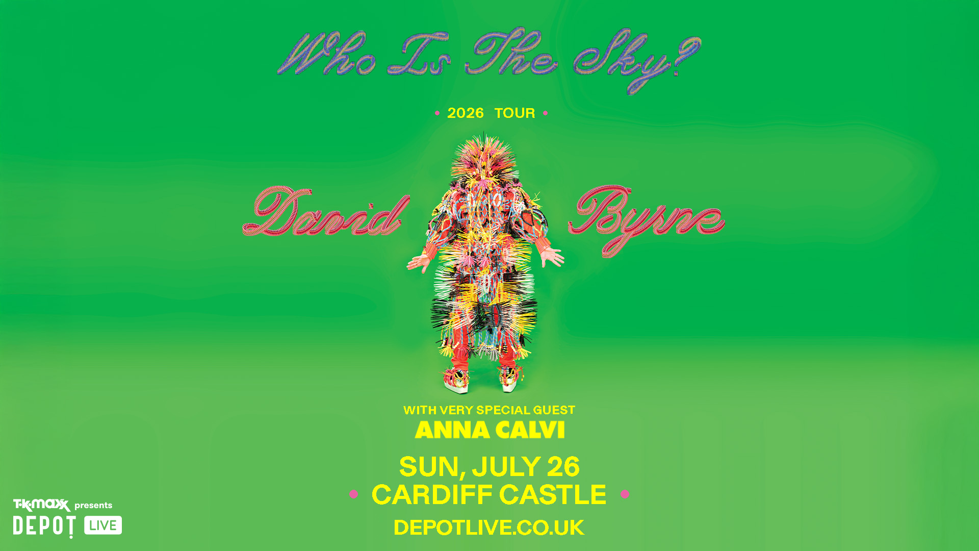 SOLD OUT: David Byrne – Cardiff Castle, 26 Jul 2026